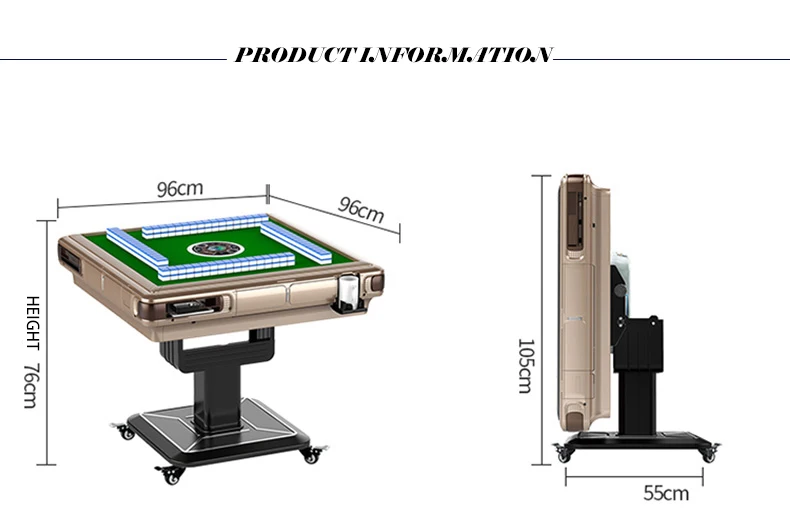 Automatic Mahjong Table Folding Ultra-Thin 4 Outlet Tiles