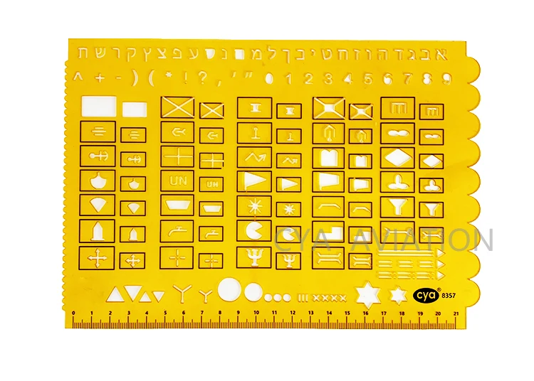 Cya Flexible Plastic Tactical Map Marking Stencil NATO Symbols Template ...