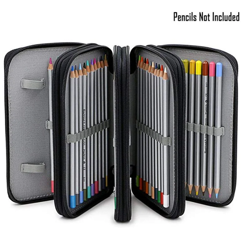 Handy High Quality Colored Pencil Bags Pencil Case Large 72 Slots ...