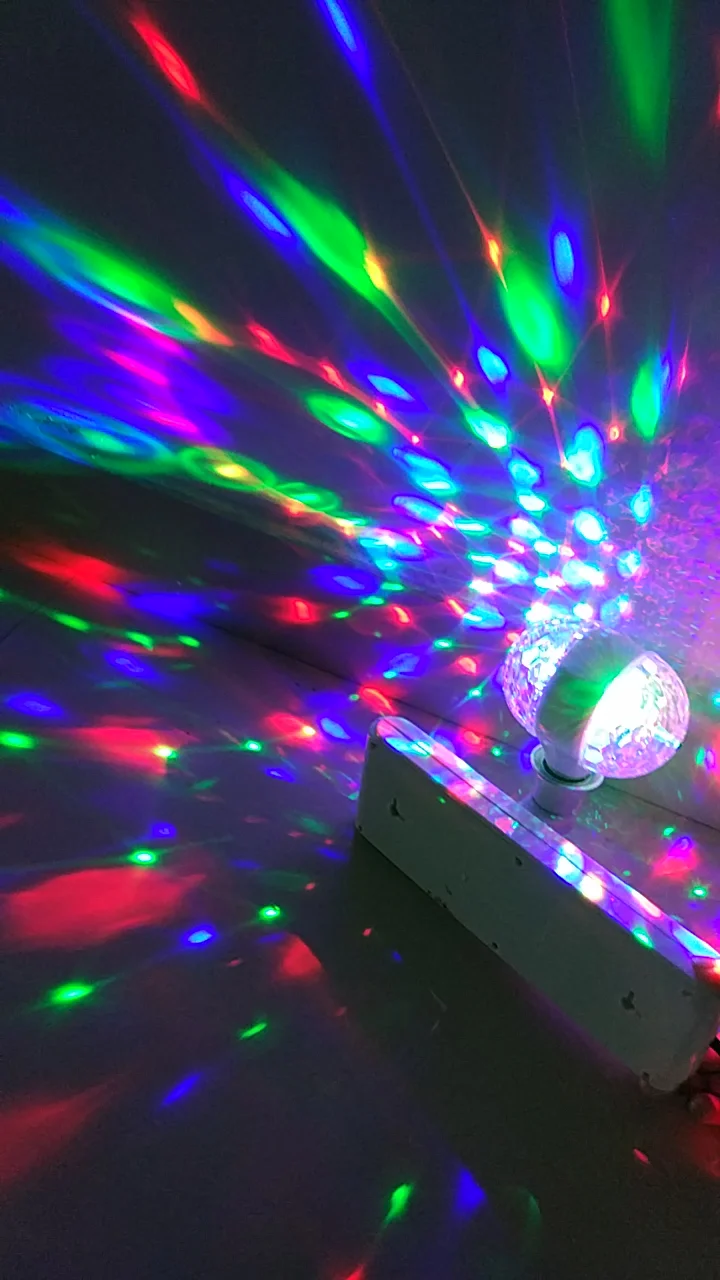 Rgb Color Changing Effect Dj Disco Lamps Led Double Side Auto Rotating ...