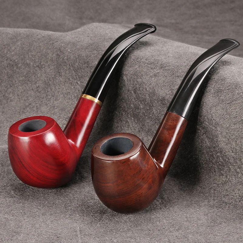 Futeng Luxury Portable Wood Smoking Pipe with Stand Pouch