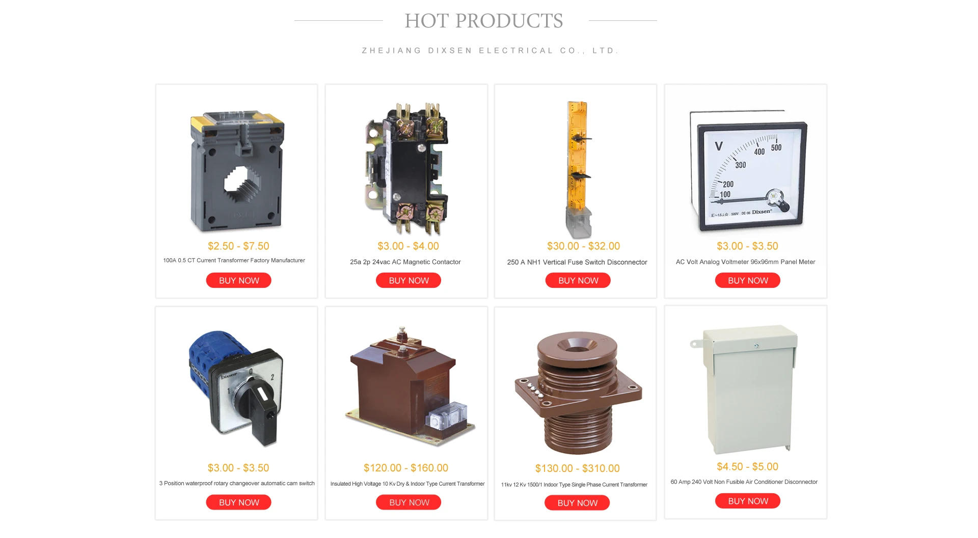 Zhejiang Dixsen Electrical Co., Ltd. - Contactor, Fuse