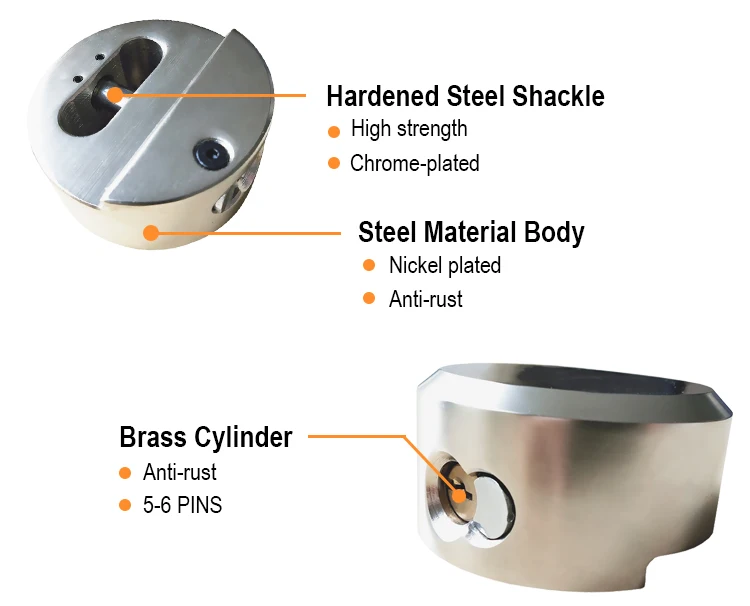 Round Hockey Puck Steel Padlock - Durable & Secure Lock