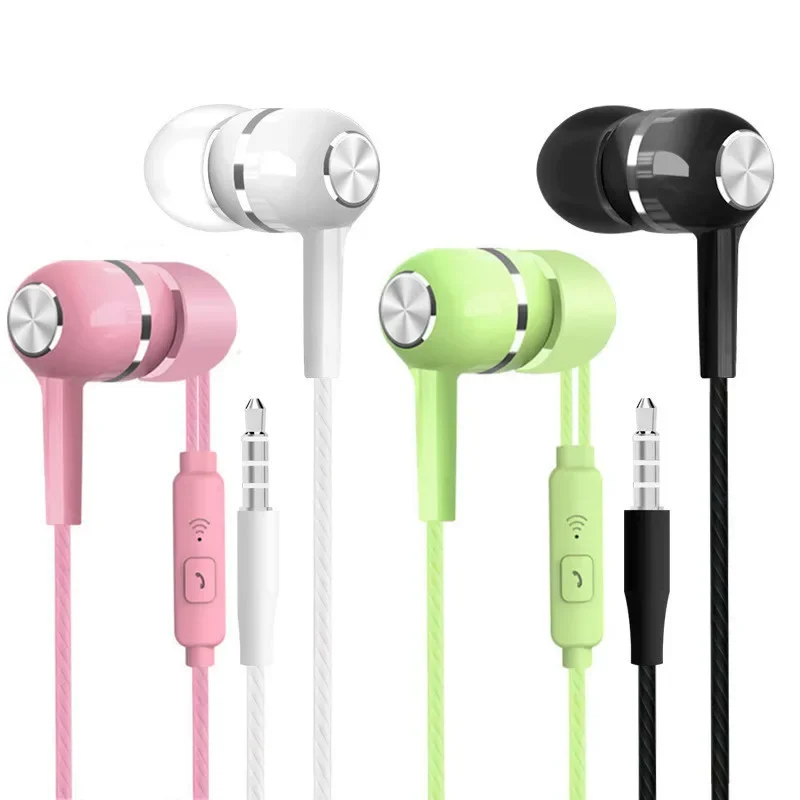 3.5mm Wired Sport Earbuds with Bass Stereo Headset with Microphone ...