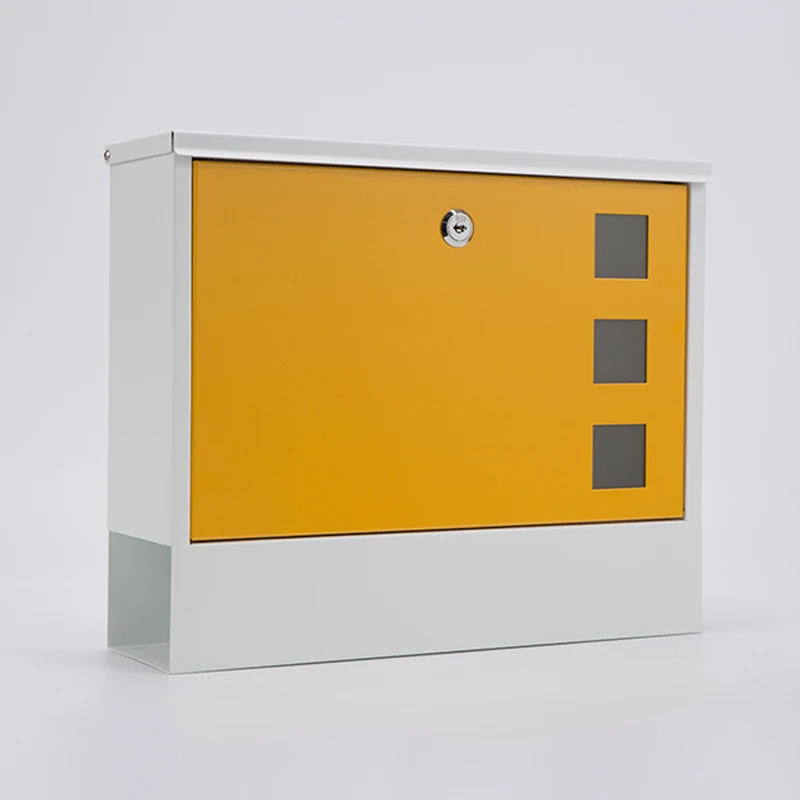 Mailbox Wall Mounted Letter Drop Boxes Metal Galvanized Steel Post Box ...