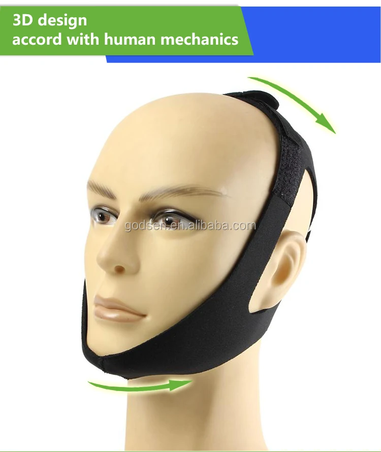Adjustable Jaw Belt Anti Snore Jaw Support Full Head Chin Strap - Buy ...