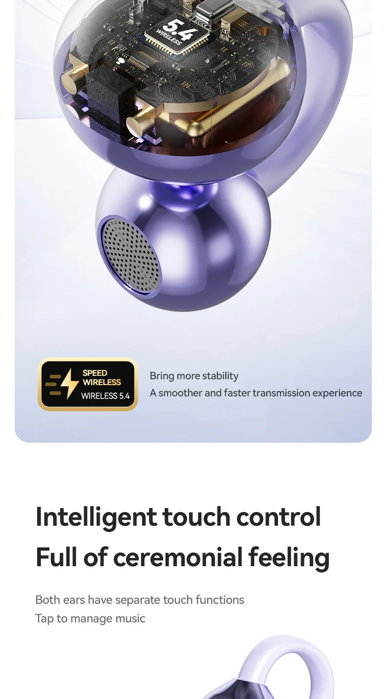 M91 TWS Ear Clip Bluetooth Headset - Waterproof & Wireless