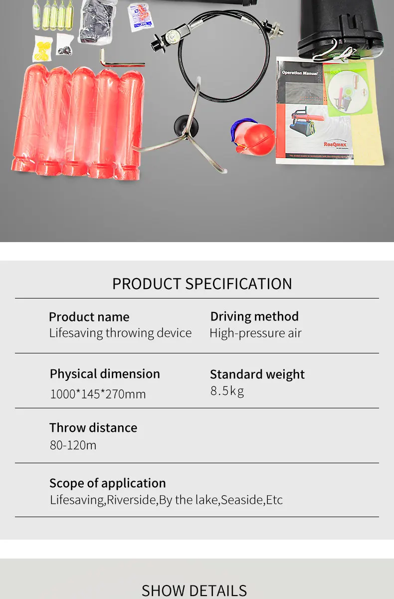 Fire Fighting Rescue Equipment Rocket Pneumatic Rope Line Thrower ...