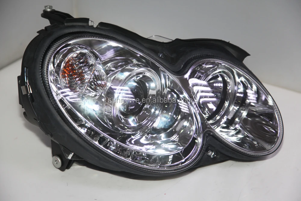 For Mercedes-Benz CLK W209 LED Head Light Non Angel Eyes 2004-2009 SN ...