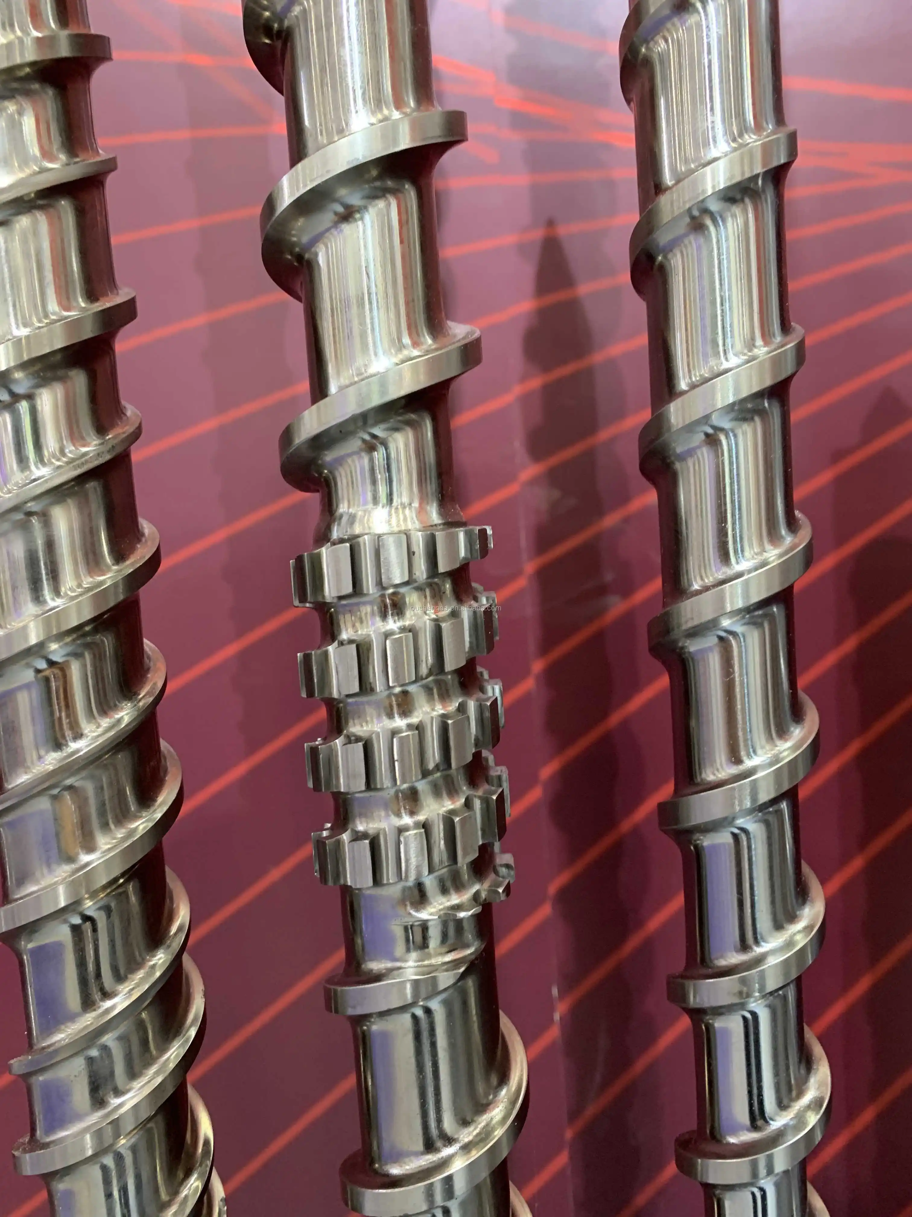 Double Flight Single Screw For Pe Pipe Extruding Machine Barrier To ...