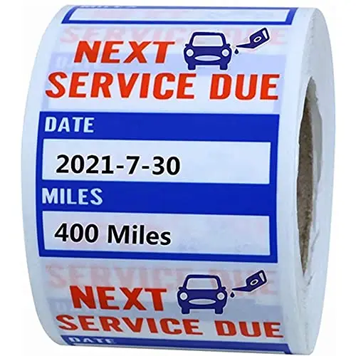 Custom Oil Change Reminders - Transparent Vinyl Stickers