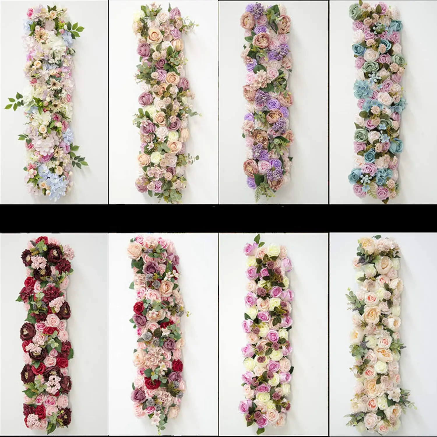 Artificial Rose Peony Flower Row Wedding Decorative Flower Wal - Buy ...