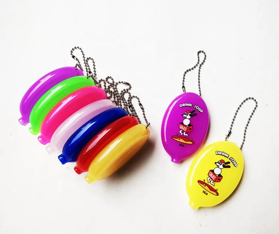 Customizable Round PVC Coin Purse for Promotional Gifts & Keychain 옵션