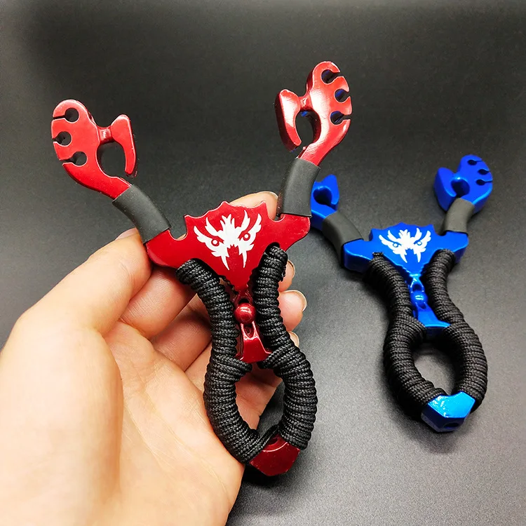 New Three Card Slingshot Powerful Slingshot Zinc Alloy Outdoor Hunting ...