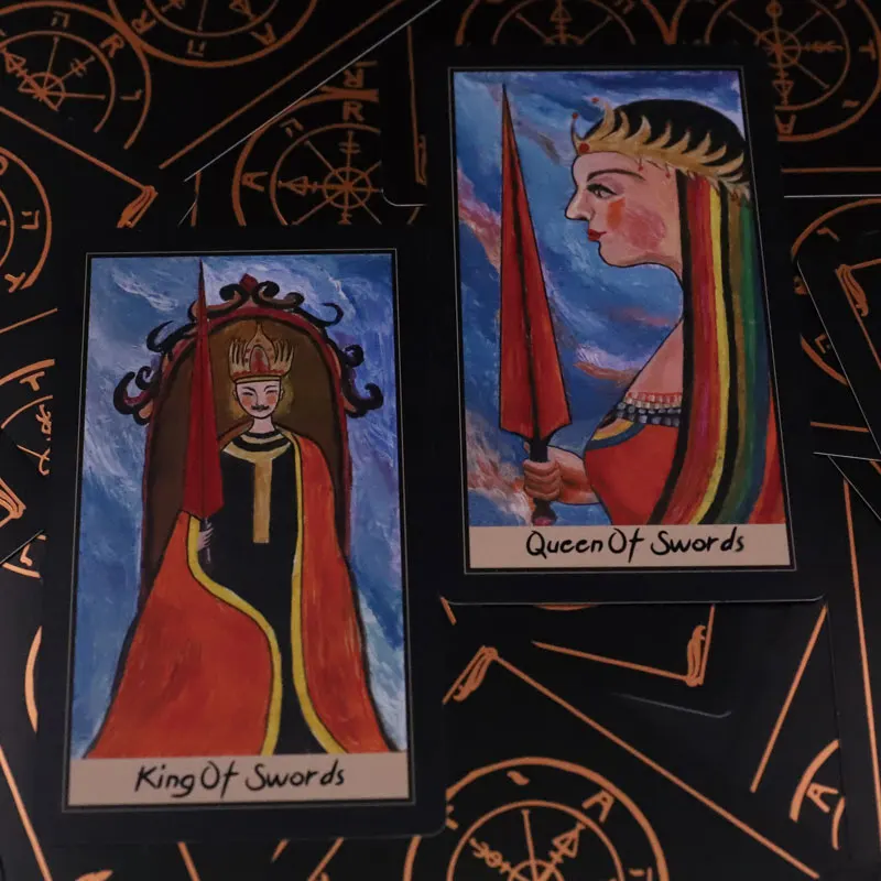 Custom Print Tarot Cards with Brass Foil Edges - 78 Cards