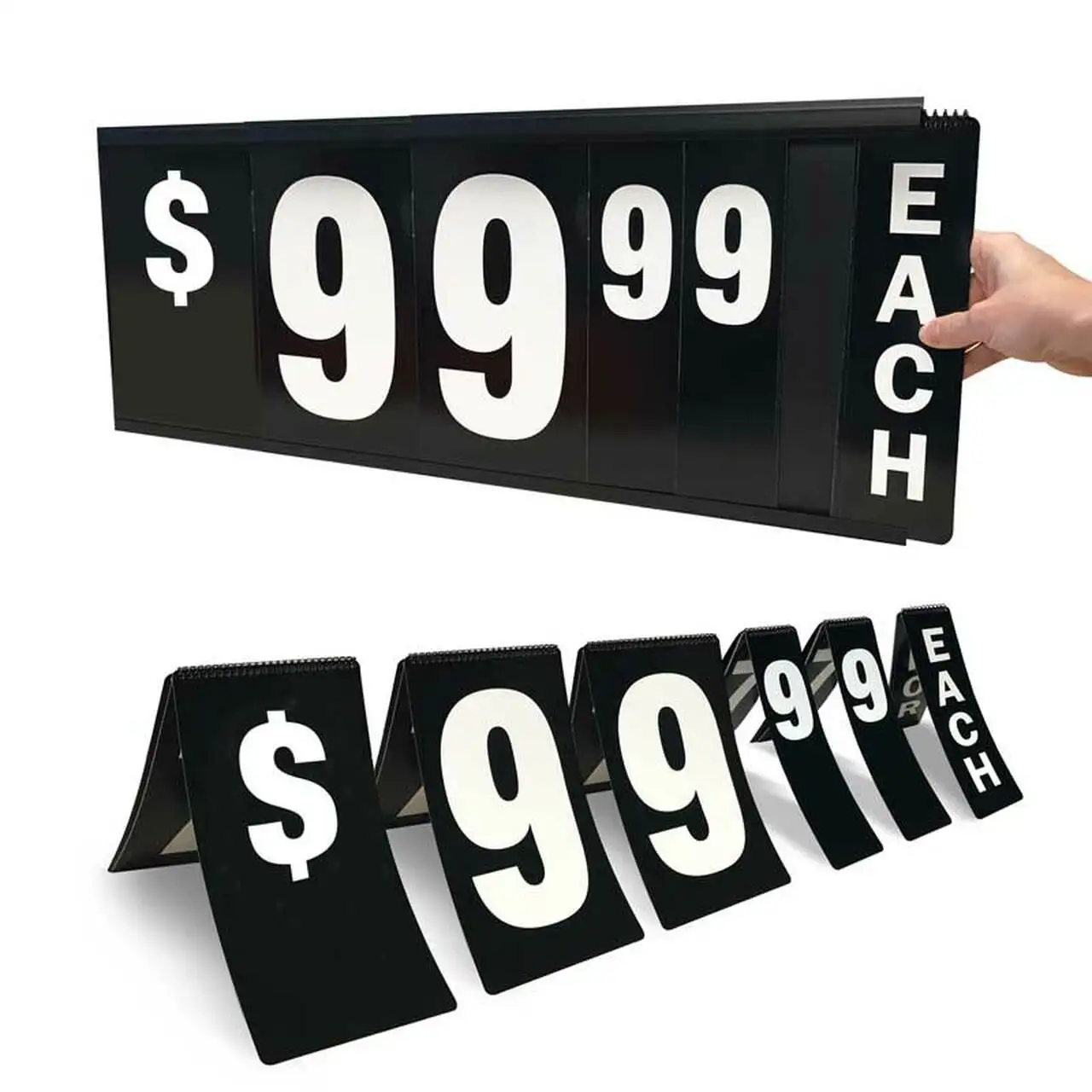 Retail Display Hanging Flip Chart Sign Board - PVC Label Holder Stand ...