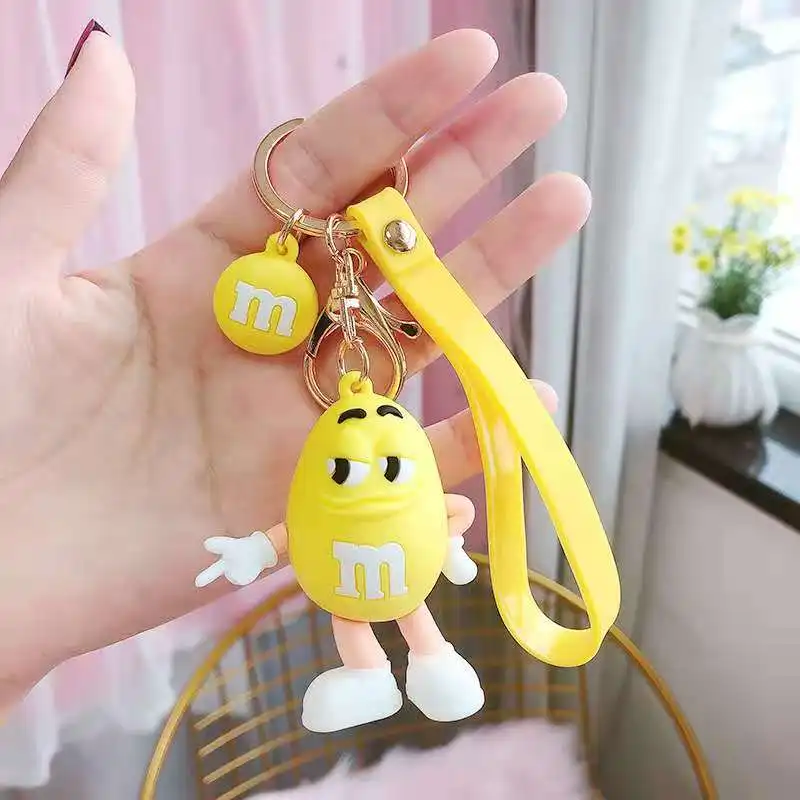 Web Celebrity Hot Style Key Chain Cute M Bean Cartoon Keychain Children ...