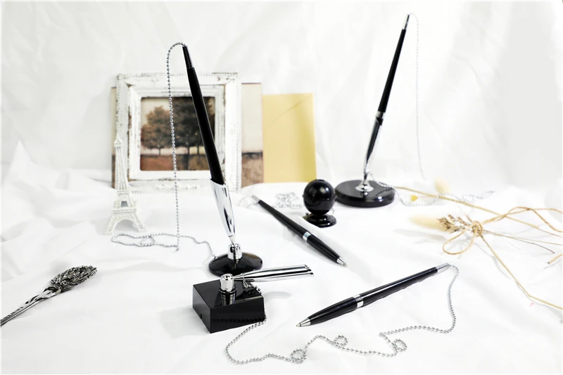 Office Stationery Sticky Fixed Pen Holder Desk Base Ballpoint Pen ...