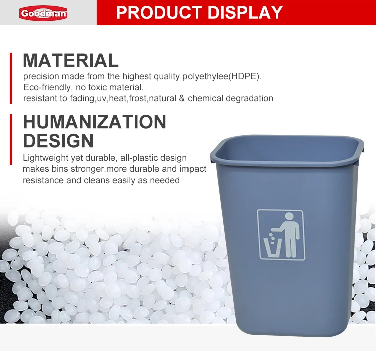 Customized Pp Plastic 26l Trash Can Dust Bin Garbage Waste Bin - Buy ...