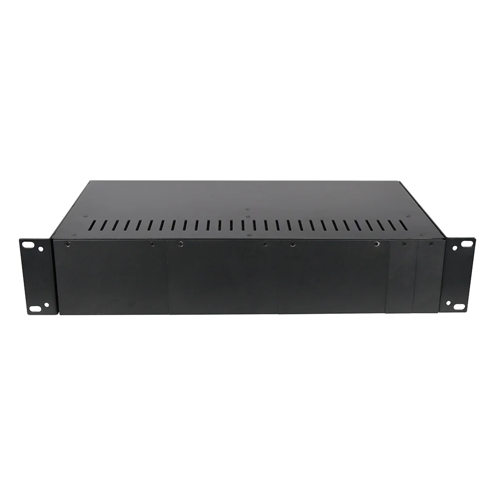 2U 14 Slots 19 Inch RackMount Chassis Media Converter for Fiber Optic ...