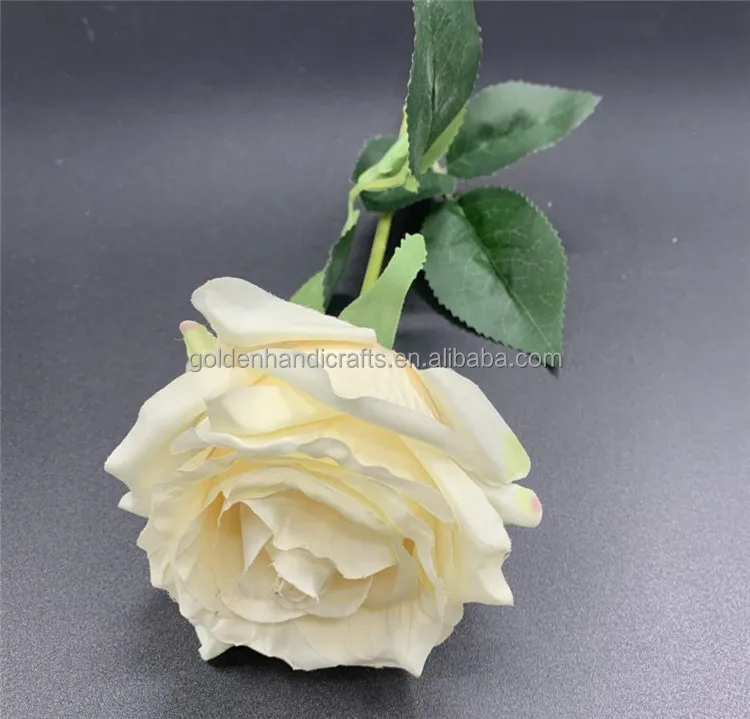 Wholesale Artificial Flower Rose Realistic Single Stem Silk Rose ...