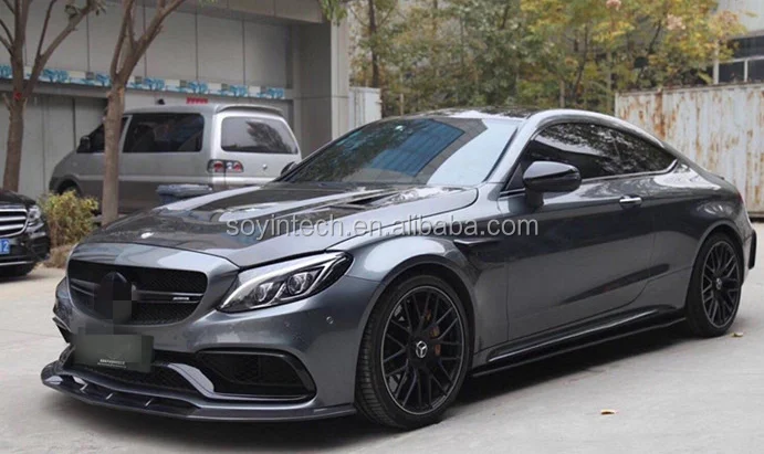 Carbon Fiber B Style Front Lip for Mercedes Benz C Class W205 C63 Sedan ...