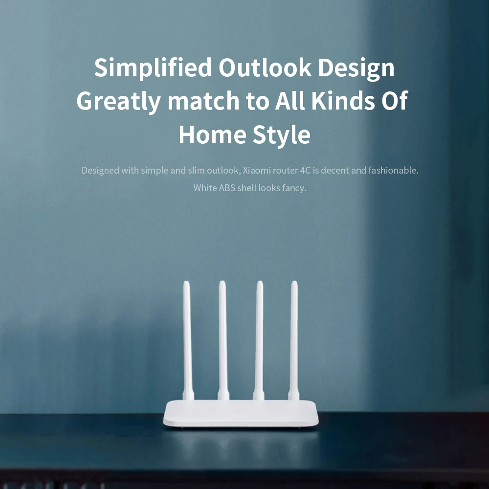 Mi WIFI Router 4C Roteador APP Control 64 RAM 802.11 B/g/n 2.4G 300Mbps ...