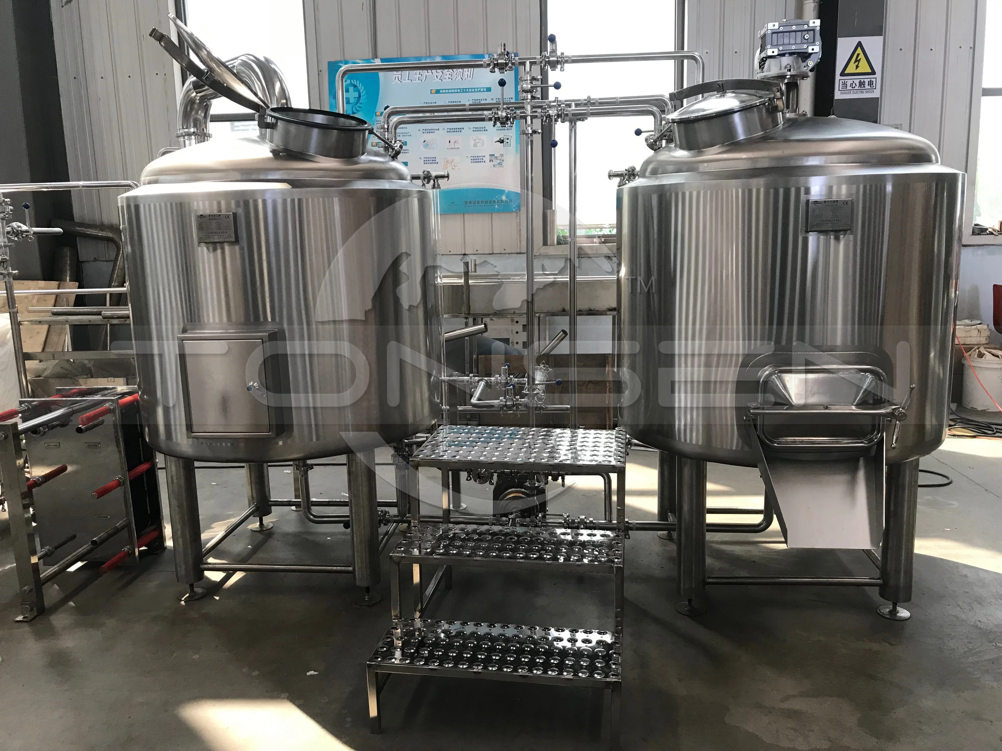 500L Stainless Steel Craft Beer Brewery Machine Turnkey Brewing ...