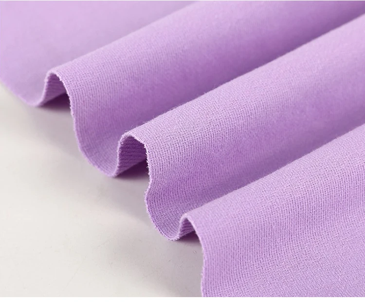 250gsm Loop Knitted Cotton Fabric Combed Cotton Knitted Fabric Elastic ...