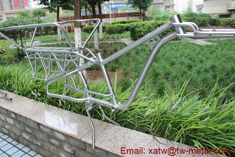 Ti Cargo Bike Frame with Couplers - Durable Titanium Fat Bike