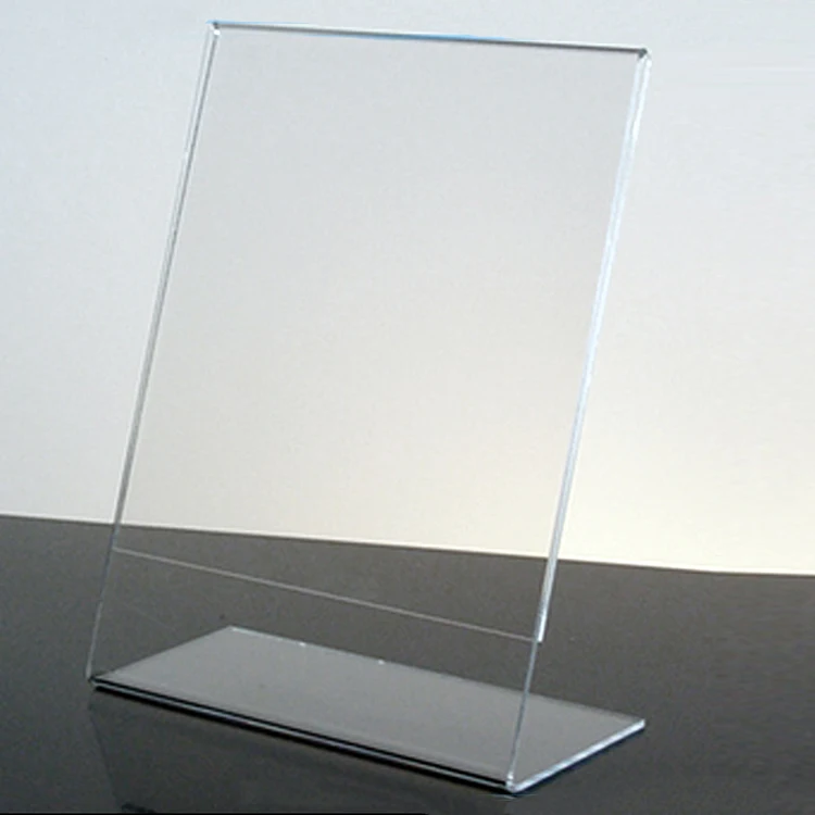A3 A4 A5 Clear Acrylic Free Standing Sign Holders - Modern Display ...