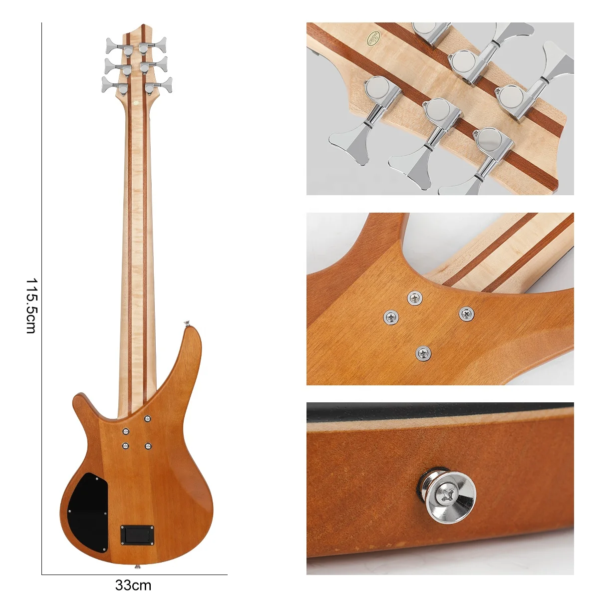 DB-6 Solid Body Guitare Bass Kit - 6 Strings, Active Pickups