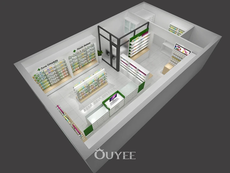 Customized New Medical Store Pharmacy Counter Display Furniture Design ...