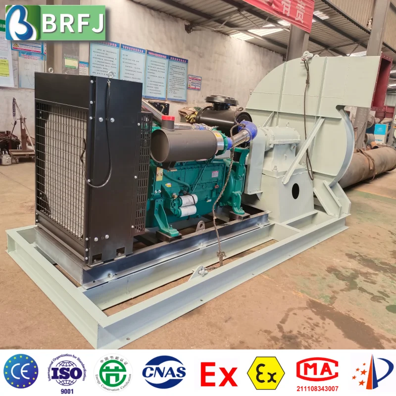 90 Hp Diesel Engine Driven Centrifugal Ventilator Electricity-free ...