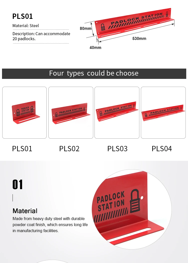 Heavy Duty Steel Safety Metal Board Lockout Station Racks With 20 Locks ...