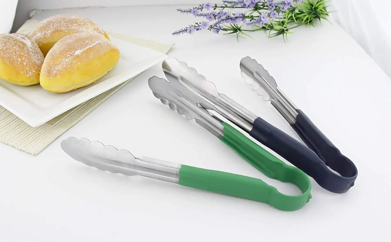 Stainless Steel Scalloped Utility Tong Vinyl Coated Utility Tongs ...