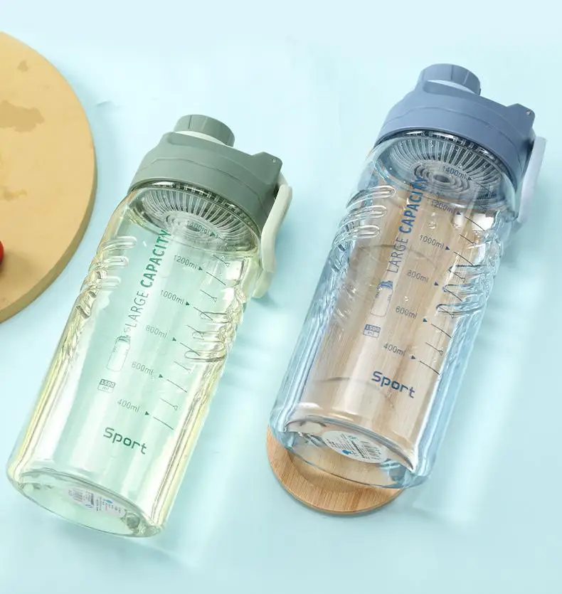 1500 Ml Gym Water Jug Plastic Sports Water Bottle Bodybuilding Gallon ...