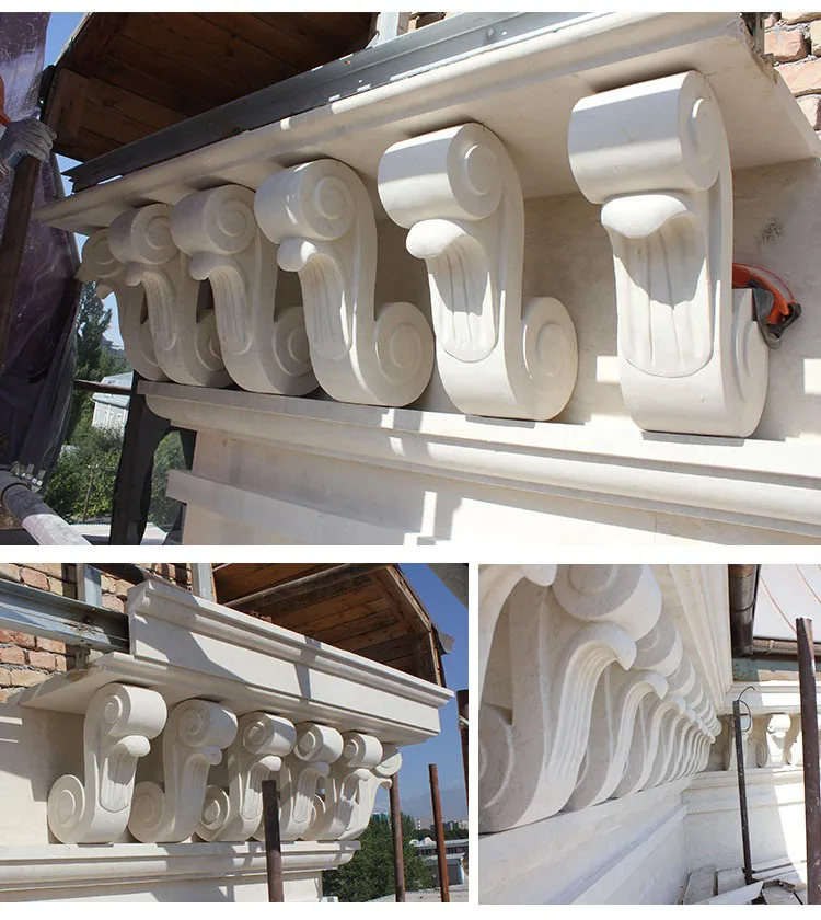 Hand Carved Natural Marble Stone Corbels for Villa Decor