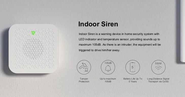 Defed Indoor Siren Smart Life Wifi Usb Siren Alarm Detector Sensor ...