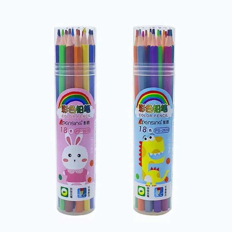 High Quality Wound Packages With Sharpener 12 Color Wooden Pencil ...