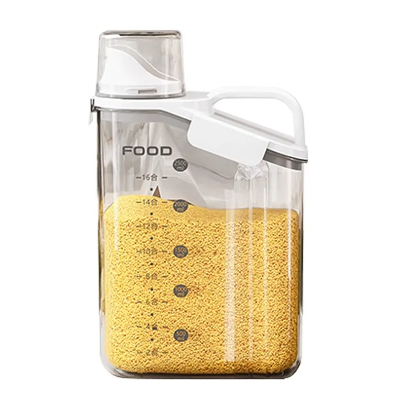Grain Transparent Tank Rice Barrel Eco Friendly Plastic Bulk Food ...
