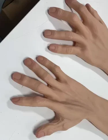 Realistic Silicone Arm Cover Male Hand Gloves with Skin Texture for ...