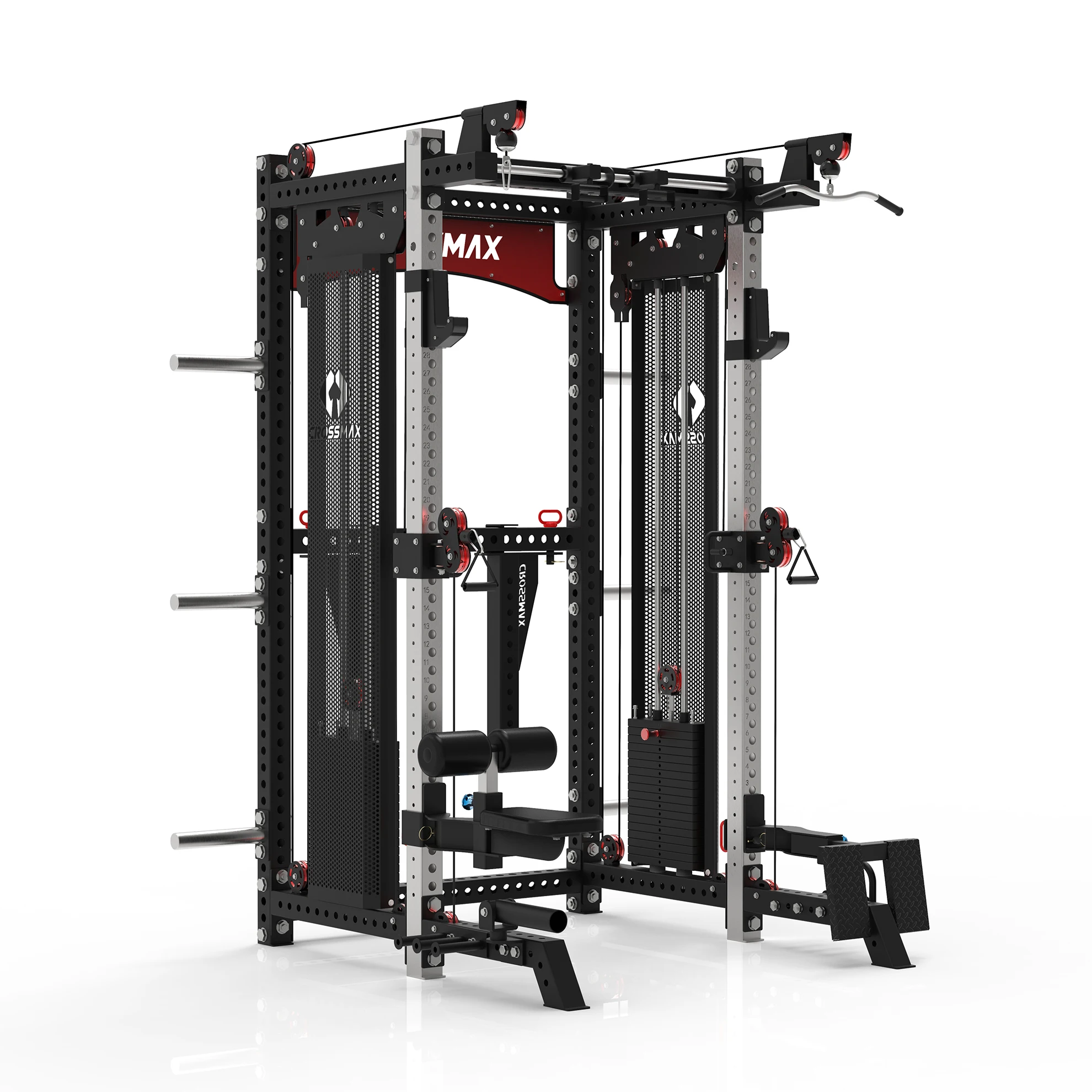 CROSSMAX Cable Crossover - Multi-Functional Trainer Smith Machine Power ...