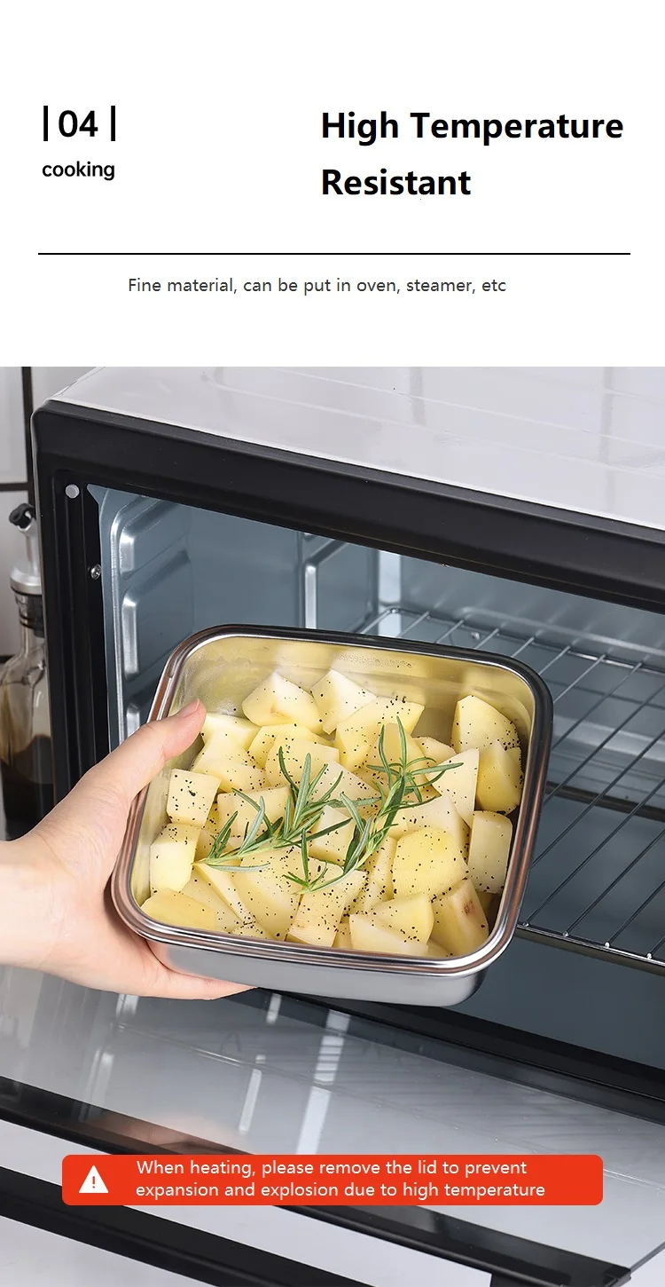 SUS 304 Stainless Steel Lunch Box with PP Lid School Lunch Box Food ...