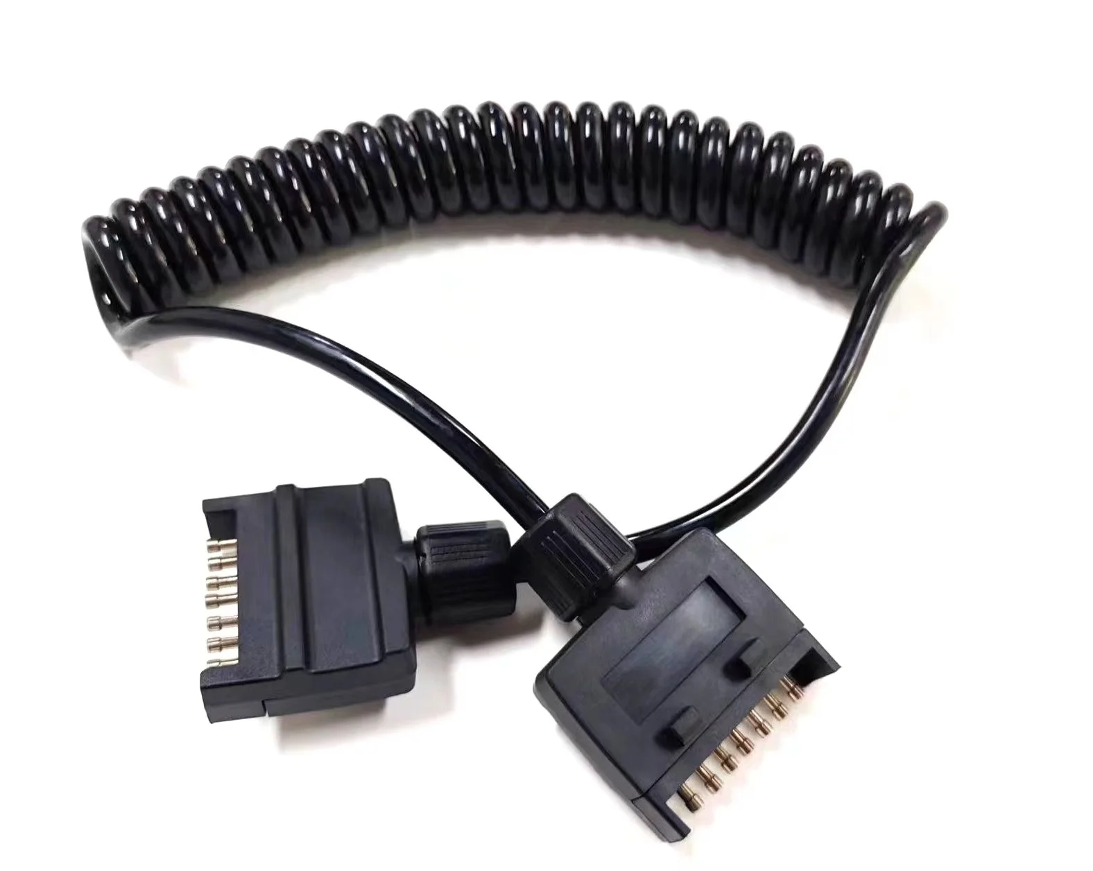 Retractable Cable With 7-pin Flat Male Plug Curly Power Cable With ...