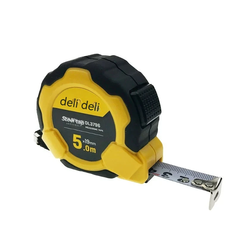 Deli DL9003Y Steel Tape Measure - 5 Meters Precision Ruler