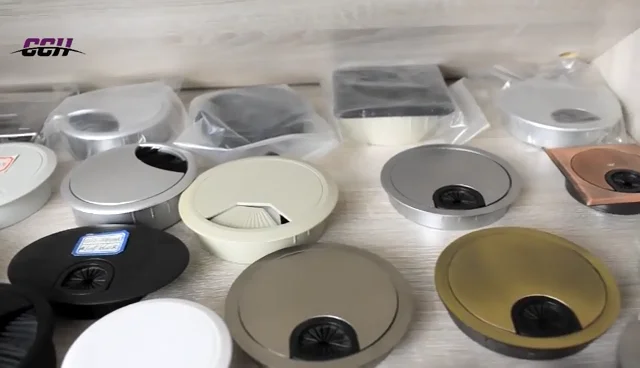 Office Desk Round Plastic Cable Grommet Table Organizer Wire Management ...