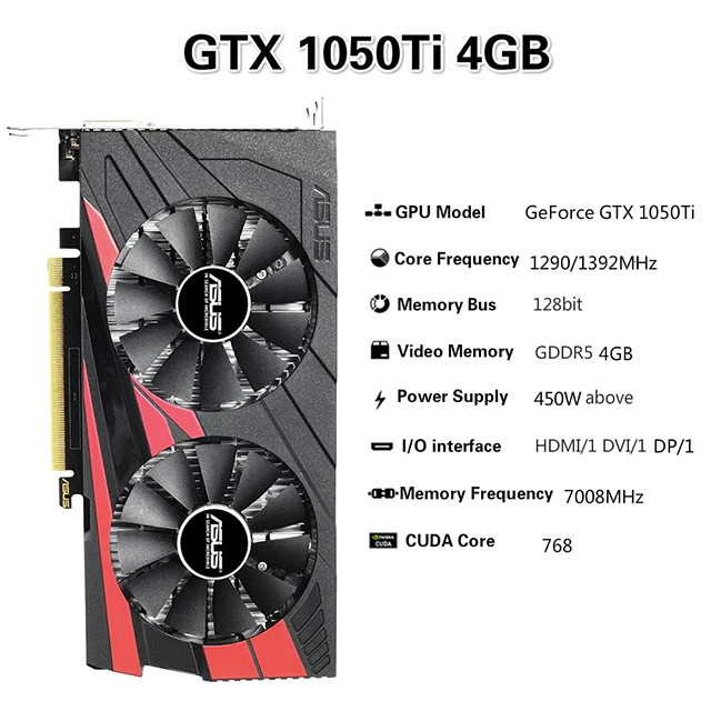 显卡gtx 960 4gb 1050 Ti 2gb 1660 3gb 1060 1065 1650 5gb 6gb视频显卡gpu - Buy ...