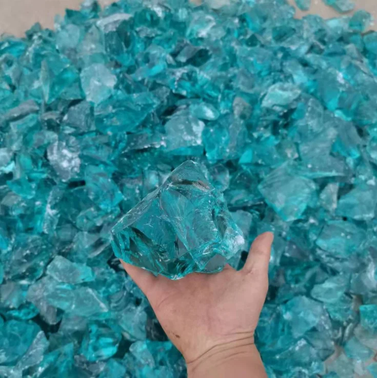 Factory Direct Sale Blue Large Landscaping Glass Rocks - Buy Large ...