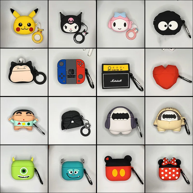 500+ Patterns Cute Design 3D Cartoon Protect Earphone Case for Airpod ...